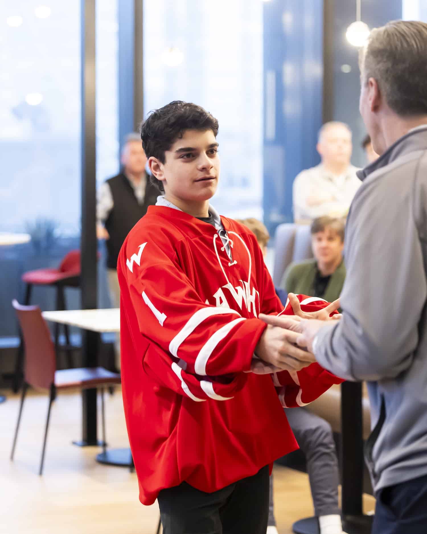 Waltham High goaltender Garo Gebeyan receives Boston Bruins-MIAA ...