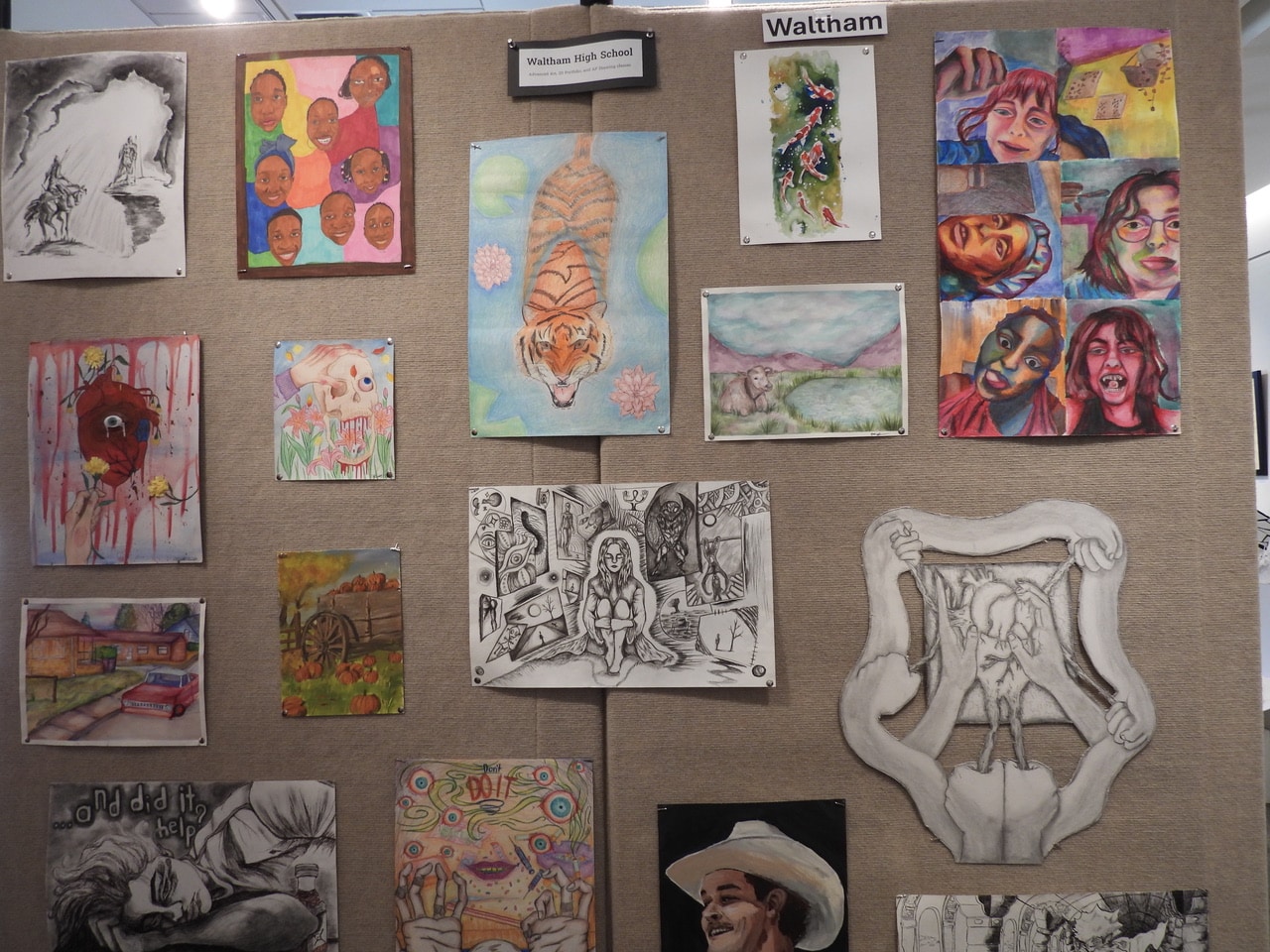 Waltham students display their art at Annual Regional High School ...